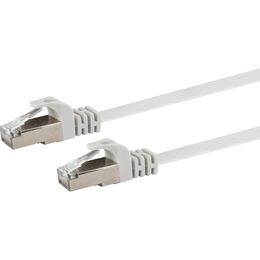 Schwaiger U/FTP-Netzwerkflachkabel CAT 6 wei&szlig;, 1,5 m