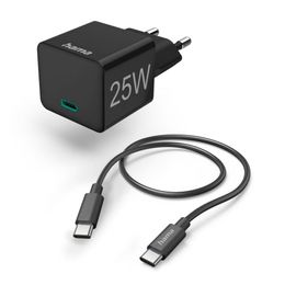 Hama Schnellladegerät schwarz Ladekabel 1,5 m USB-C 25 W