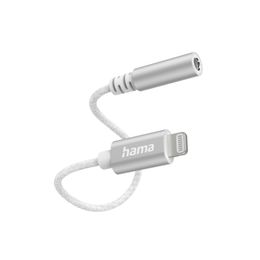 Hama Aux-Adapter Lightning-Stecker mit 3,5 mm Klinkenkupplung weiß