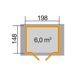 Weka Blockhaus 'Classic' mit Doppelt&uuml;r, Gr&ouml;&szlig;e 1