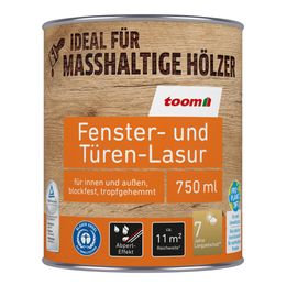 toom Fenster- und T&uuml;ren-Lasur grau 750 ml