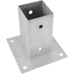 Connex Aufschraubh&uuml;lse f&uuml;r Pfosten silber 15 x 7,1 cm