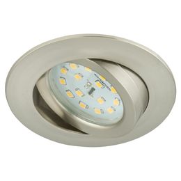 Briloner LED-Einbauleuchte 1-flammig Nickelfarben Rund