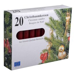 KCB Baumkerzen bordeaux Ø 1,2 x 10,3 cm, 20 Stück