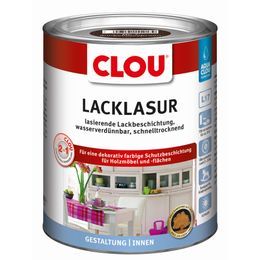 CLOU® Clou Lacklasur nussbaumfarben dunkel seidenmatt 750 ml