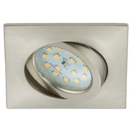 Briloner LED-Einbauleuchte 1-flammig (1 St&uuml;ck) Nickelfarben Quadratisch