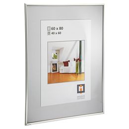 Kunststoffrahmen 60 x 80 cm Silbern