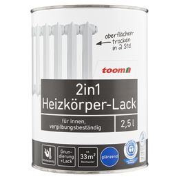 toom 2in1 Heizk&ouml;rperlack wei&szlig; gl&auml;nzend 375 ml