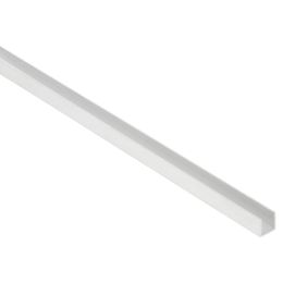 alfer Quadrat-U-Profil combitech Aluminium 100 cm 15,5 mm