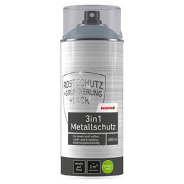 toom 3in1 Metallschutzlack silberfarben seidenmatt 400 ml