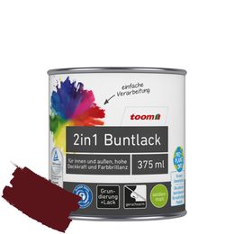 toom 2in1 Buntlack 'Abendrot' purpurrot seidenmatt 375 ml