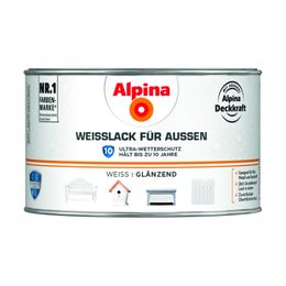 Alpina Wei&szlig;lack f&uuml;r Au&szlig;en gl&auml;nzend 300 ml