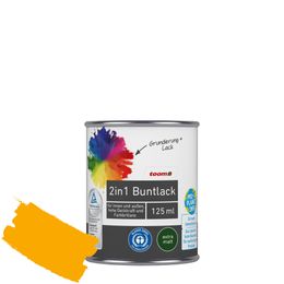 toom 2in1 Buntlack 'Sonnenblume' orangegelb matt 125 ml