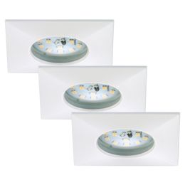 Briloner LED-Einbauleuchten 1-flammig (3 Stück) Weiß Eckig