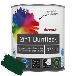 toom 2in1 Buntlack 'Morgentau' moosgr&uuml;n matt 750 ml
