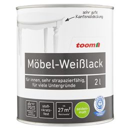 toom M&ouml;bel-Wei&szlig;lack elfenbeinfarben seidenmatt 2 l