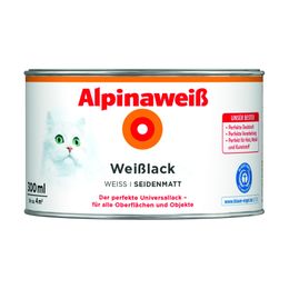 Wei&szlig;lack 'Alpinawei&szlig;' seidenmatt 300 ml