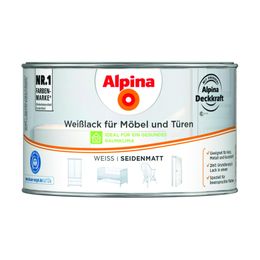 Alpina Wei&szlig;lack f&uuml;r M&ouml;bel und T&uuml;ren seidenmatt 300 ml