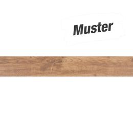 Muster zur Bodenfliese 'Casa' Feinsteinzeug mokkafarben 15 x 90 cm