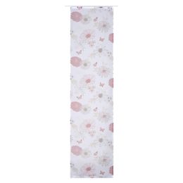 ELBERSDRUCKE Schiebevorhang 'Flower Mix' rot-braun