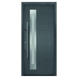 EcoStar Haustür 'ISOPRO 780S' anthrazit metallic 1100 x 2100 mm, links