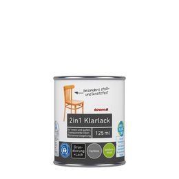 toom 2in1 Klarlack transparent seidenmatt 125 ml