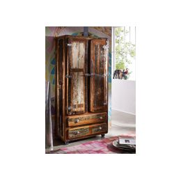 Schrank Altholz 90x38x185 mehrfarbig lackiert FREEZY #39