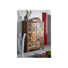 Kommode Altholz 125x40x150 mehrfarbig lackiert NATURE OF SPIRIT #60