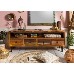 TV-Board Altholz 180x45x70 mehrfarbig lackiert SIXTIES #119