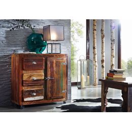 Kommode Altholz 100x40x90 mehrfarbig lackiert FREEZY #08