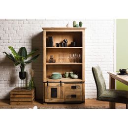 Regal Mango 100x45x175 natur lackiert RAILWAY #196