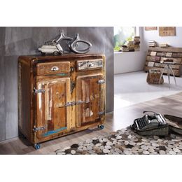 Kommode Altholz 90x40x90 mehrfarbig lackiert FREEZY #37