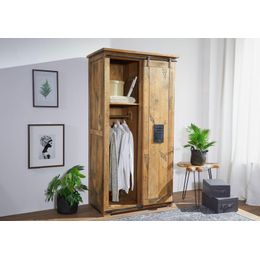 Schrank Mango 100x60x190 natur lackiert RAILWAY #116