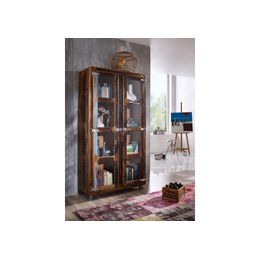 Vitrine Altholz 100x40x180 mehrfarbig lackiert FREEZY #30
