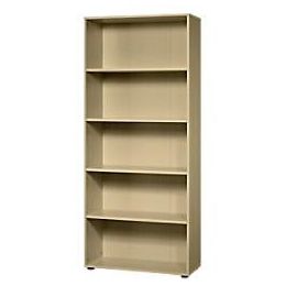 Hammerbacher Melaminharzbeschichtete Spanplatte Regal 4 Fachböden 800 x 330 x 1.880 mm Braun Ahorn