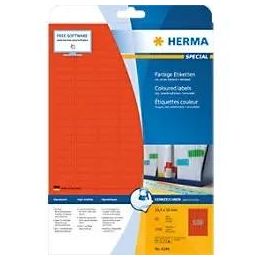 Herma Farbige Etiketten 4244 Rot Rechteckig 25,4 x 10 mm 20 Blatt à 189 Etiketten