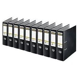 bene! Bene No.1 Power Breit Ordner DIN A4 80 mm Schwarz 2 Ringe 291400 PP (Polypropylen) Glatt Hochformat 10 Stück