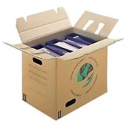 RAJA Umzugskarton 2-wellig Pappe 340 (B) x 480 (T) x 440 (H) mm Braun 20 Stück
