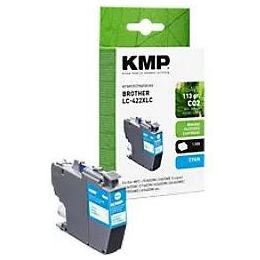 KMP Kompatibel Brother LC422XLC Tintenpatrone Cyan
