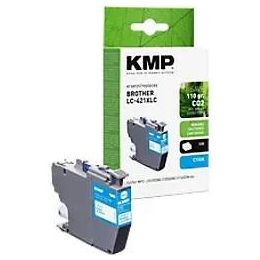 KMP Kompatibel Brother LC421XLC Tintenpatrone Cyan
