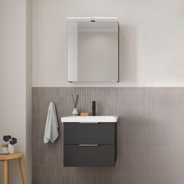 Steinkamp Living 2.0 / Villeroy & Boch Subway 3.0 Badmöbel Set 60 cm mit Spiegelschrank
