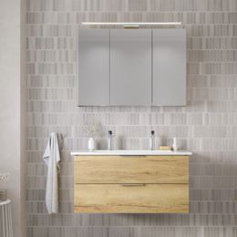 Steinkamp Living 2.0 / Villeroy & Boch Venticello Badmöbel Set 100 cm mit Spiegelschrank