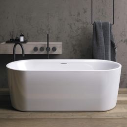 RIHO Modesty freistehende Badewanne 170 x 76 cm mit RIHO Fall