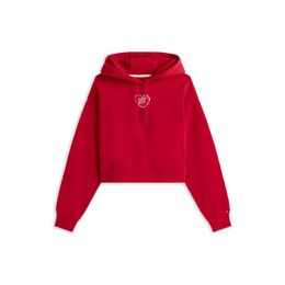Tommy Jeans Sweatshirt 'HEART' Damen Gr&ouml;&szlig;e XXS rot / wei&szlig;