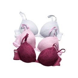Petite Fleur Push-up-BH Damen Gr&ouml;&szlig;e 70 beere / rosa / wei&szlig;