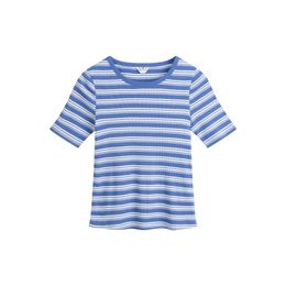 Mela T-Shirt 'Jasleen' Damen Gr&ouml;&szlig;e XL blau / taubenblau / wei&szlig;