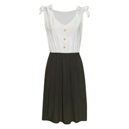 Lascana Summer Dress female size 38 Dark green / natural white