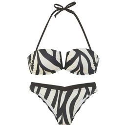 French Connection Bikini Damen Gr&ouml;&szlig;e S schwarz / wei&szlig;