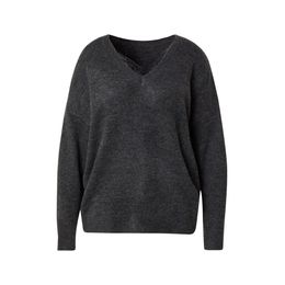 Only Carmakoma Pullover 'CARMANIFESTA' Damen Gr&ouml;&szlig;e 4XL dunkelgrau / schwarz