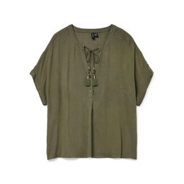 V&eacute;ro Moda Vero Moda Blouse 'VMBENTE SS WIDE TOP WVN GA' female Green size M